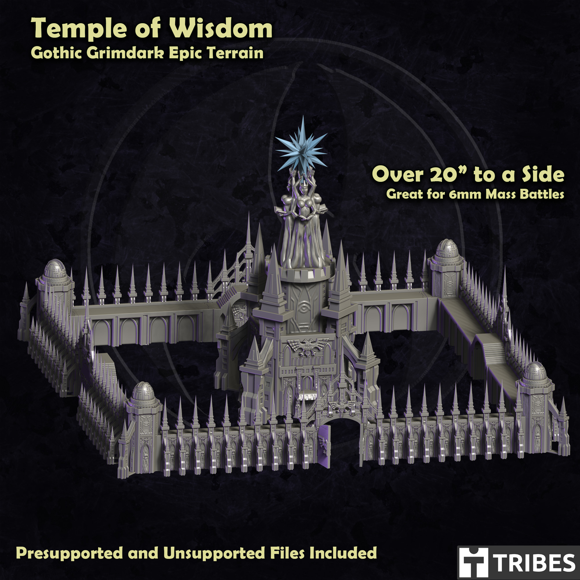 Gothic Temple of Wisdom -Wargame Terrain - Dark Platypus